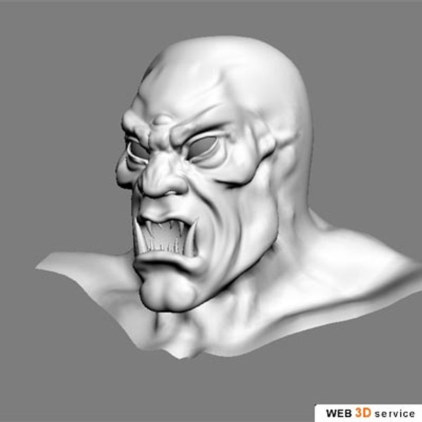 definition monster head 3d model