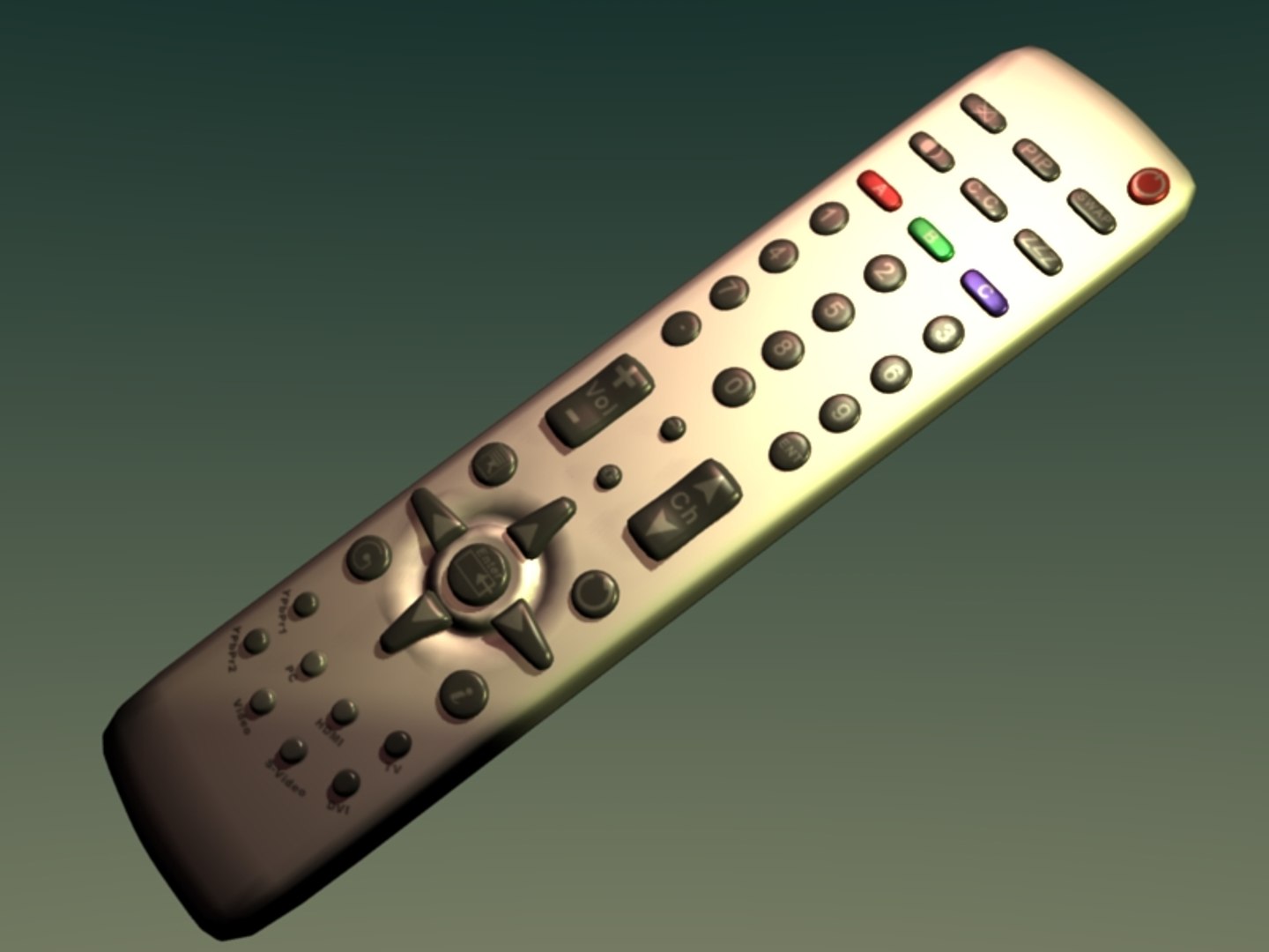 3d model tv remote