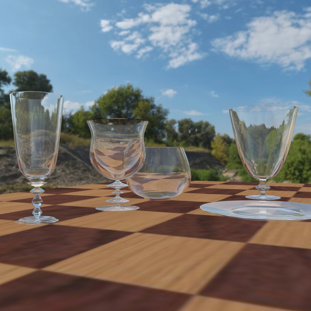 Glass Tableware 3D model - TurboSquid 1743549