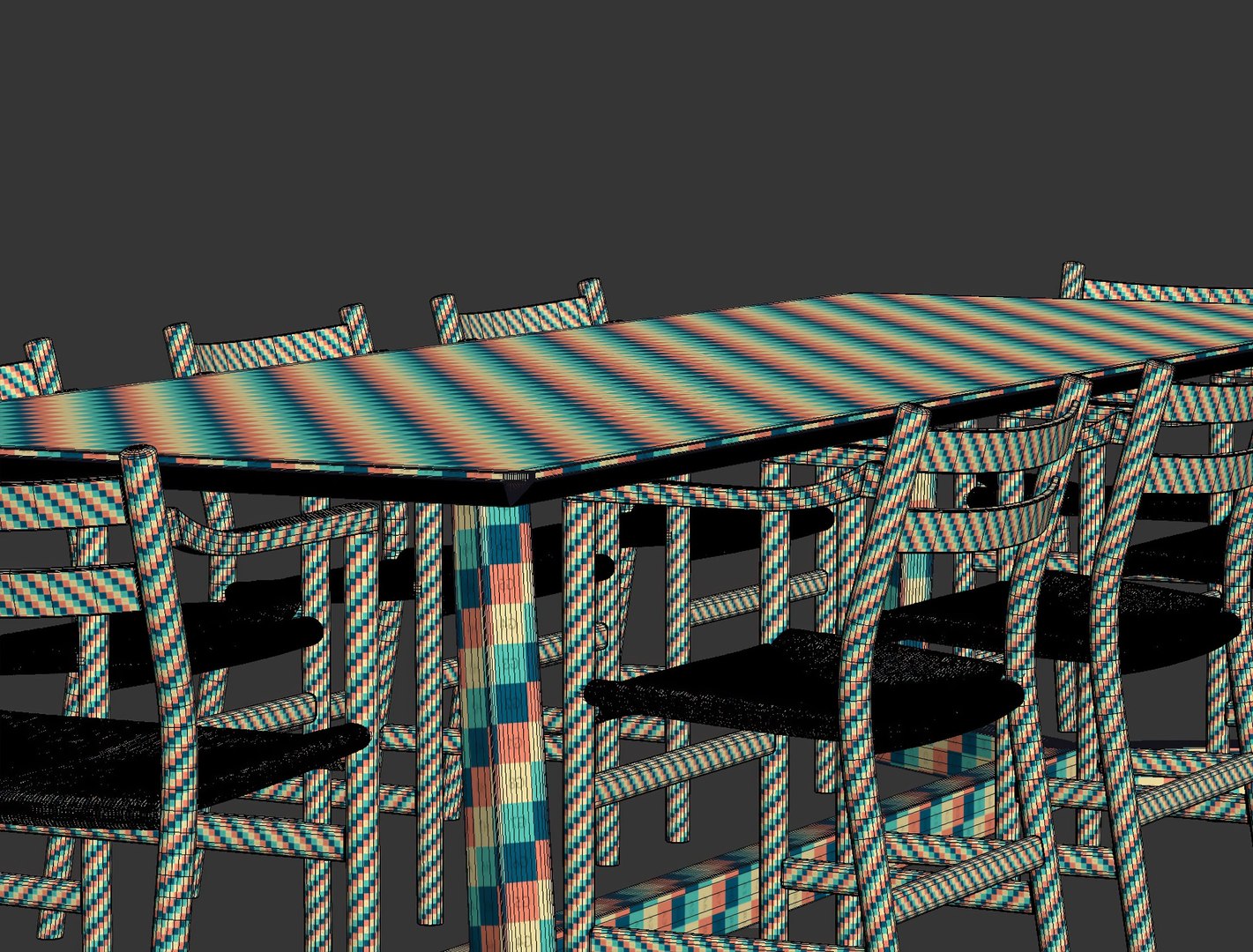 3D Model Edu Furniture Dining Set V1 - TurboSquid 2283589