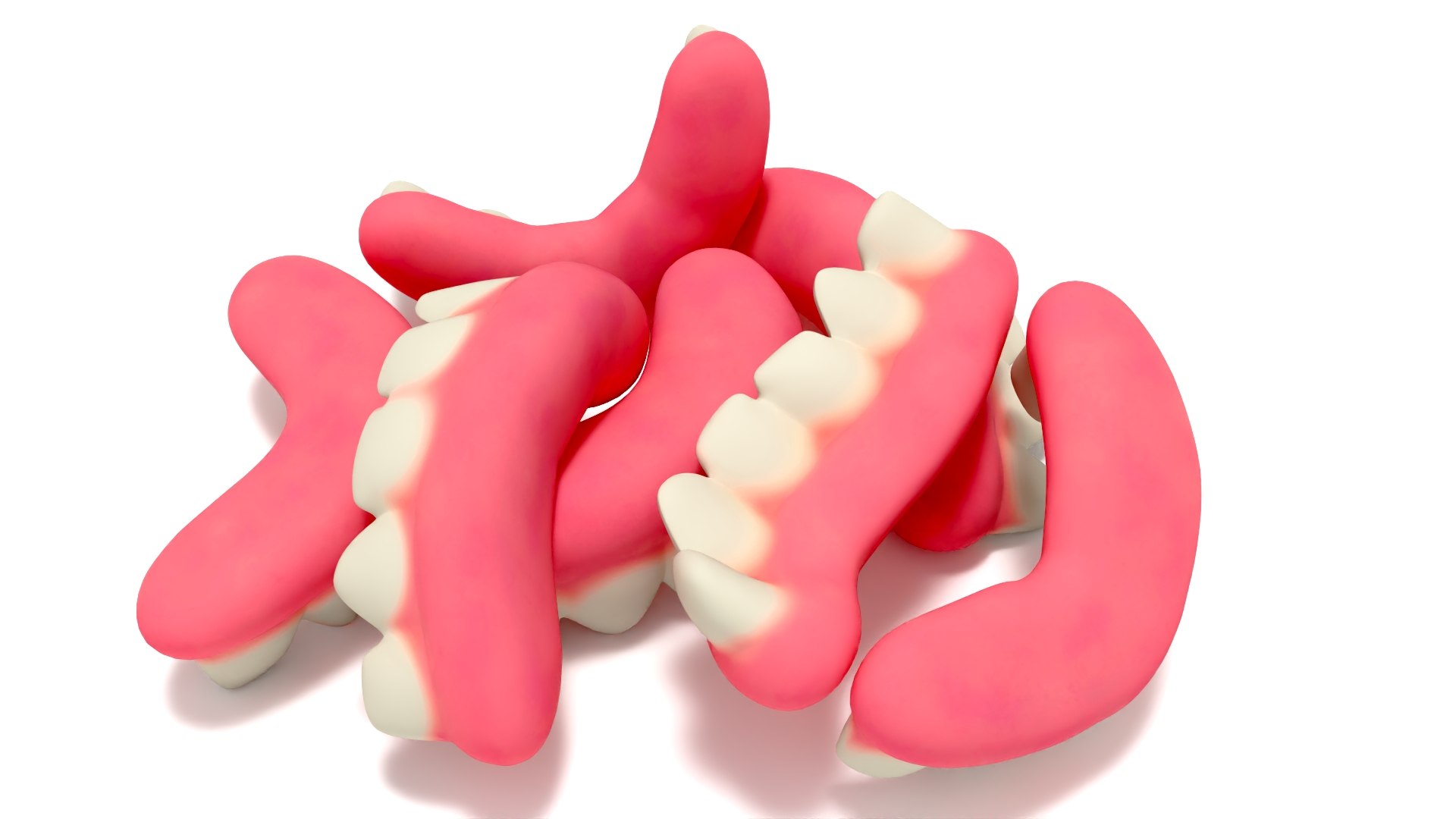 3D Gummy Teeth Candies Bunch - TurboSquid 2234600