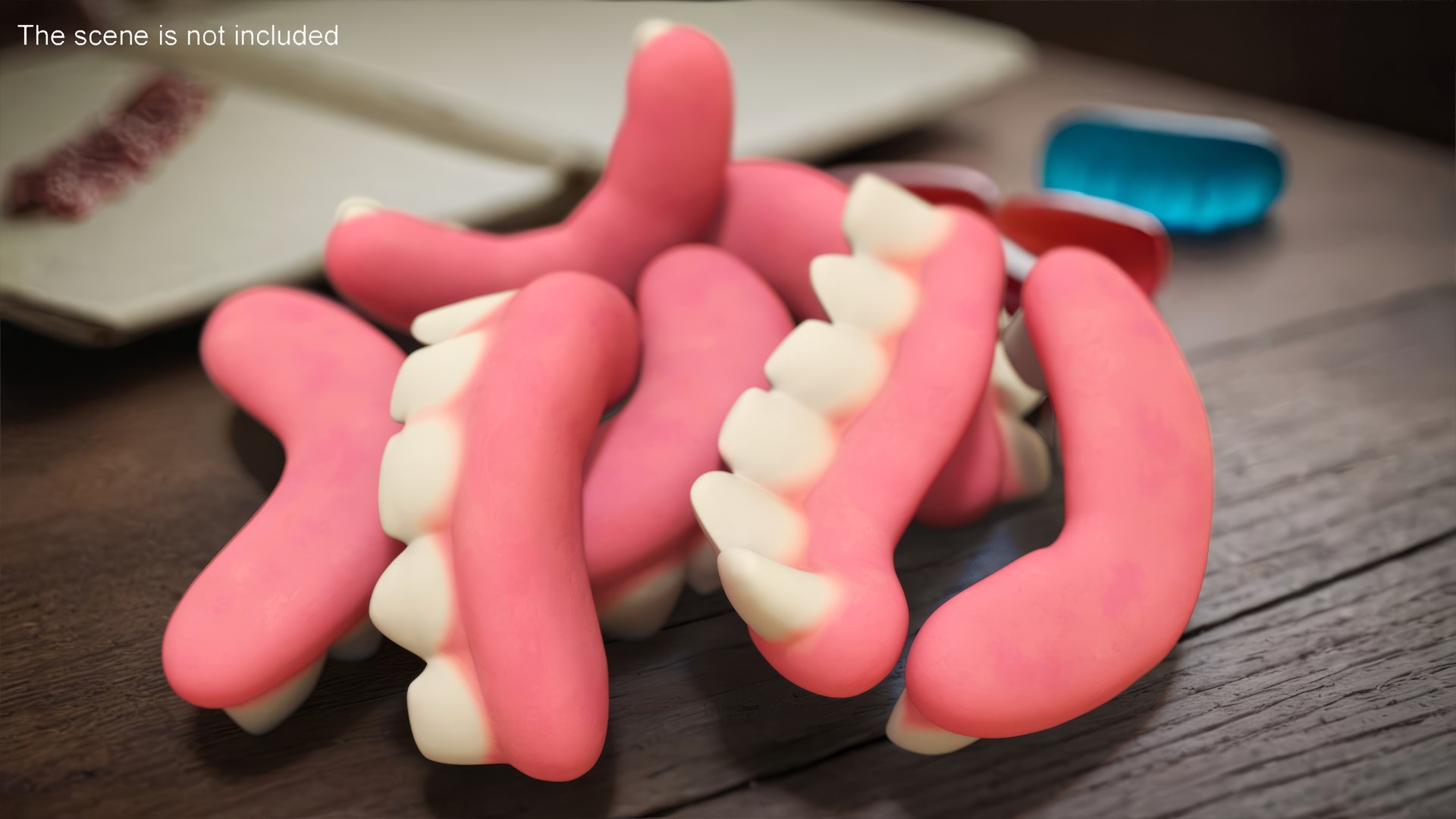 3D Gummy Teeth Candies Bunch - TurboSquid 2234600
