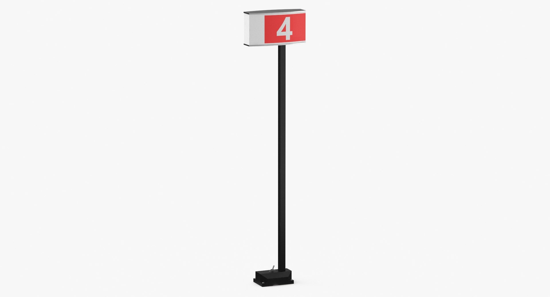 Checkout Aisle Number Label 02 Unlit and Lit 3D model - TurboSquid 2048992