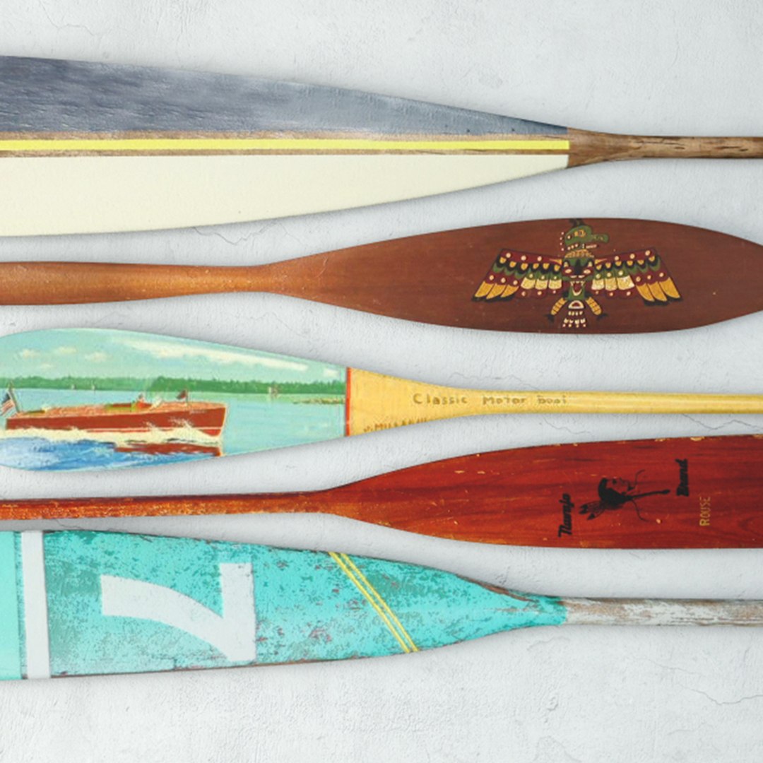 3D Vintage Oars And Paddles - TurboSquid 2115138