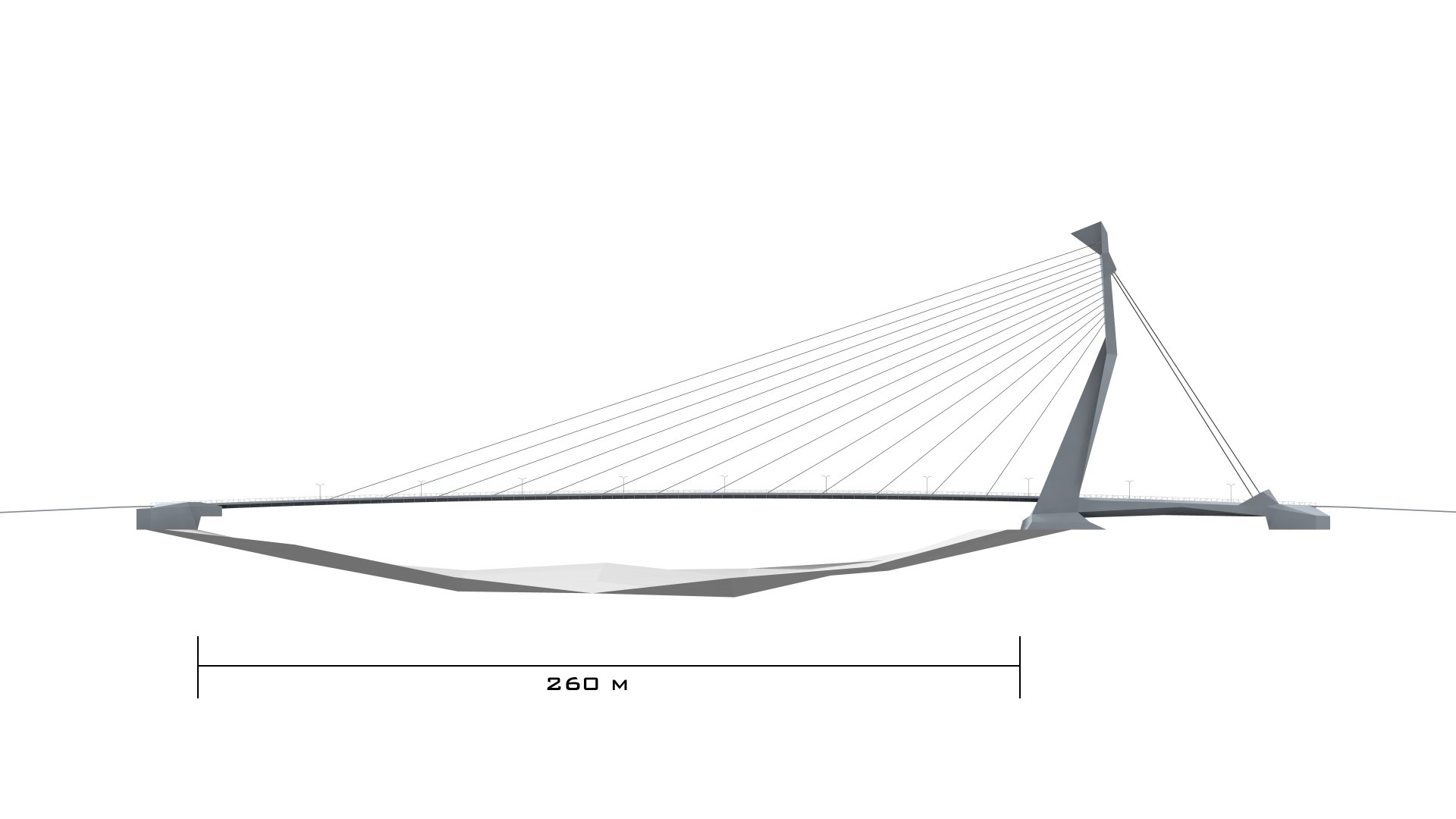 3D Double Pylon Bridge Model - TurboSquid 1328575
