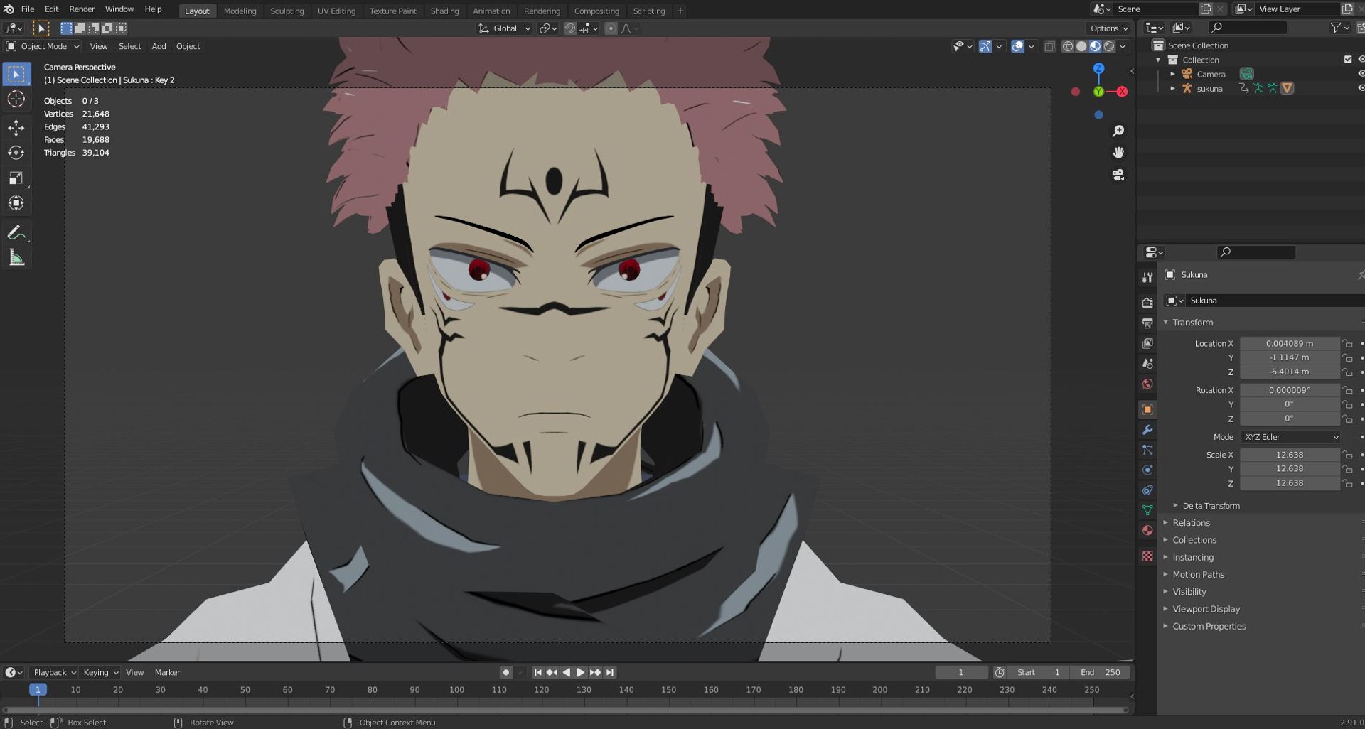 Jujutsu Kaisen 3D Model - TurboSquid 1675740