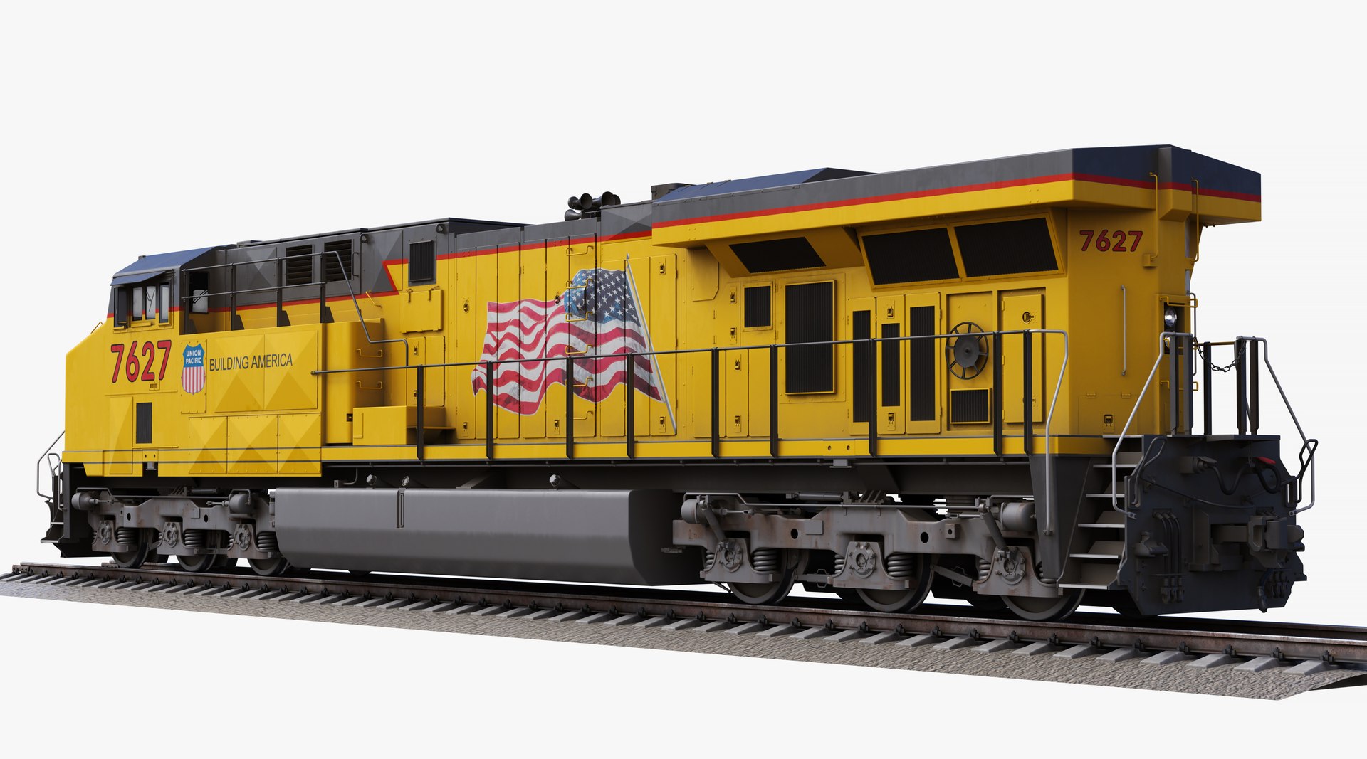 Locomotive ge es44ac union pacific 3D model - TurboSquid 1423025