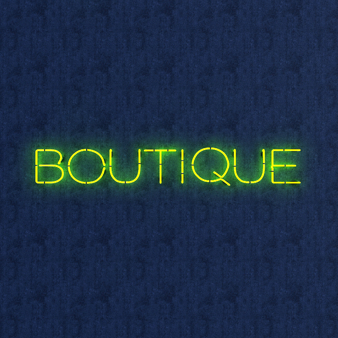 Boutique neon sign model - TurboSquid 1455090