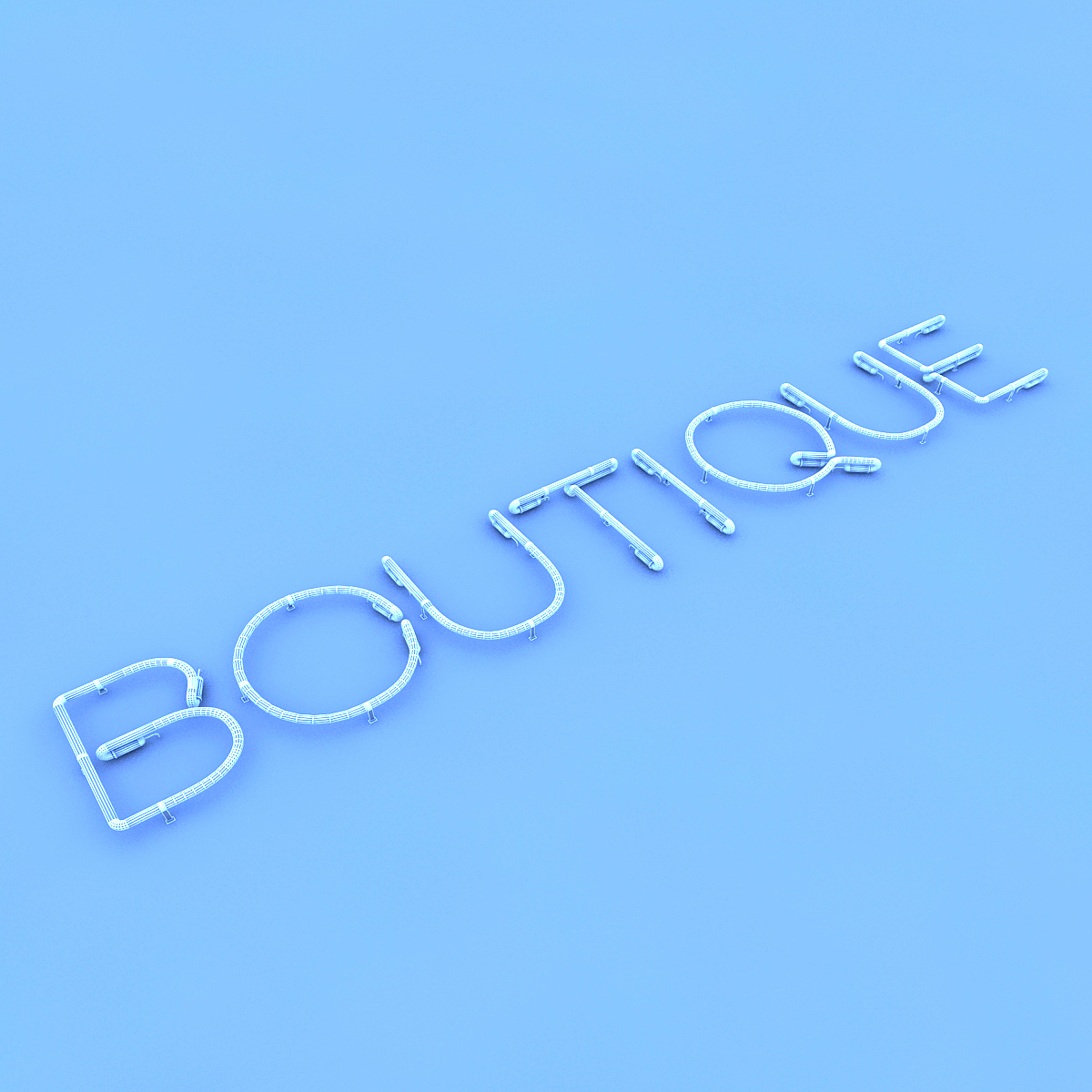 Boutique neon sign model - TurboSquid 1455090