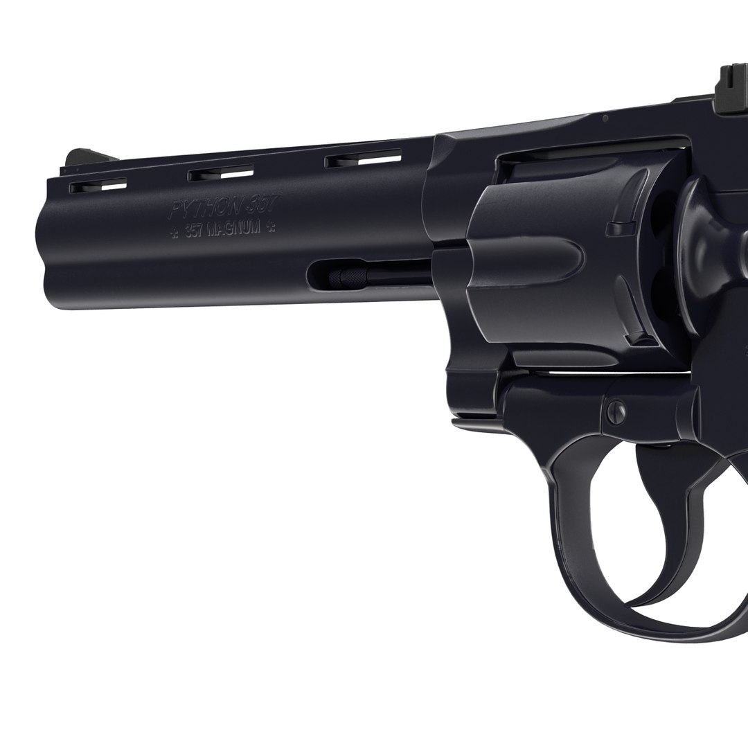 colt python black 3d 3ds
