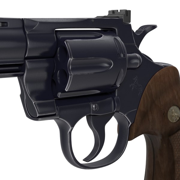 colt python black 3d 3ds