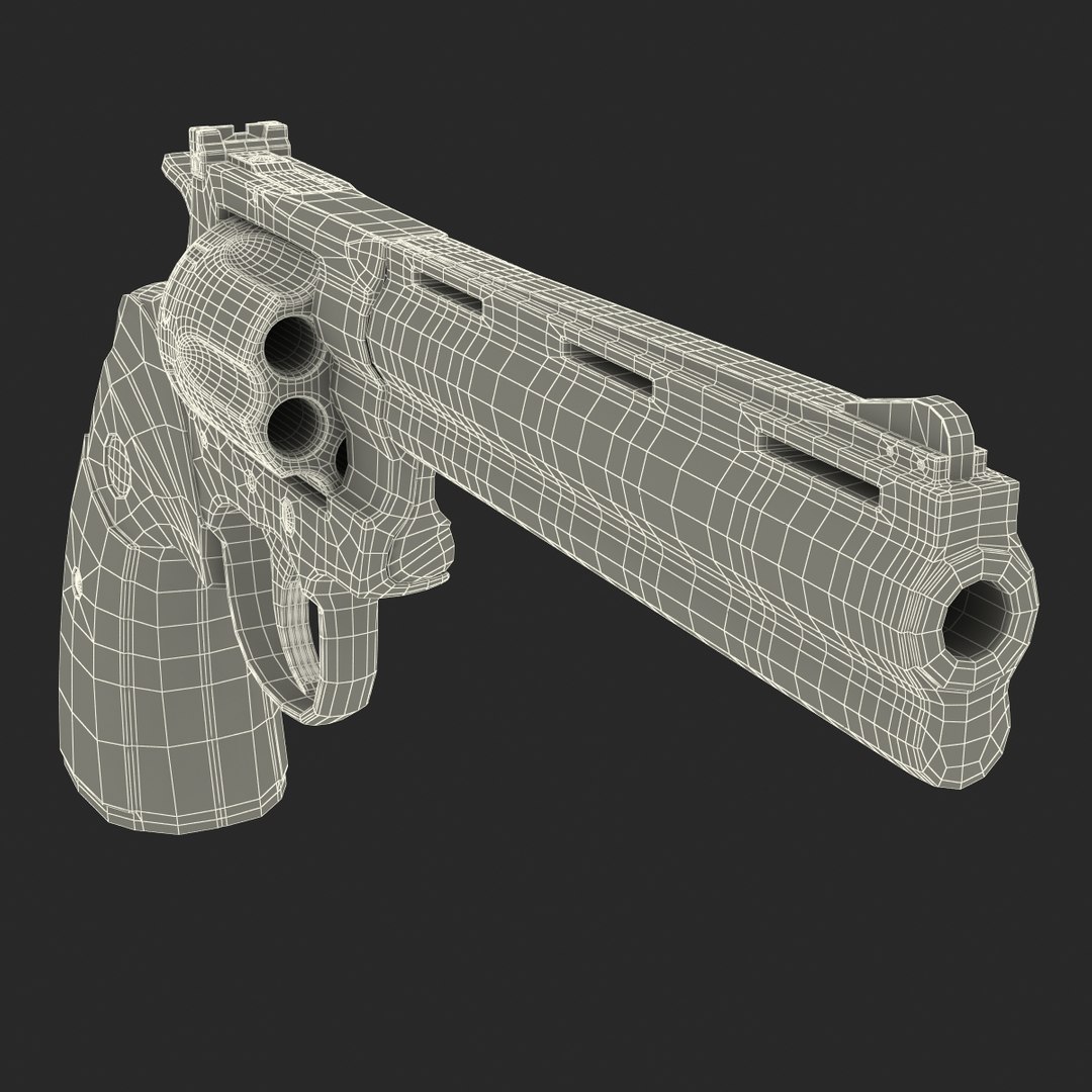 Colt Python Black 3d 3ds