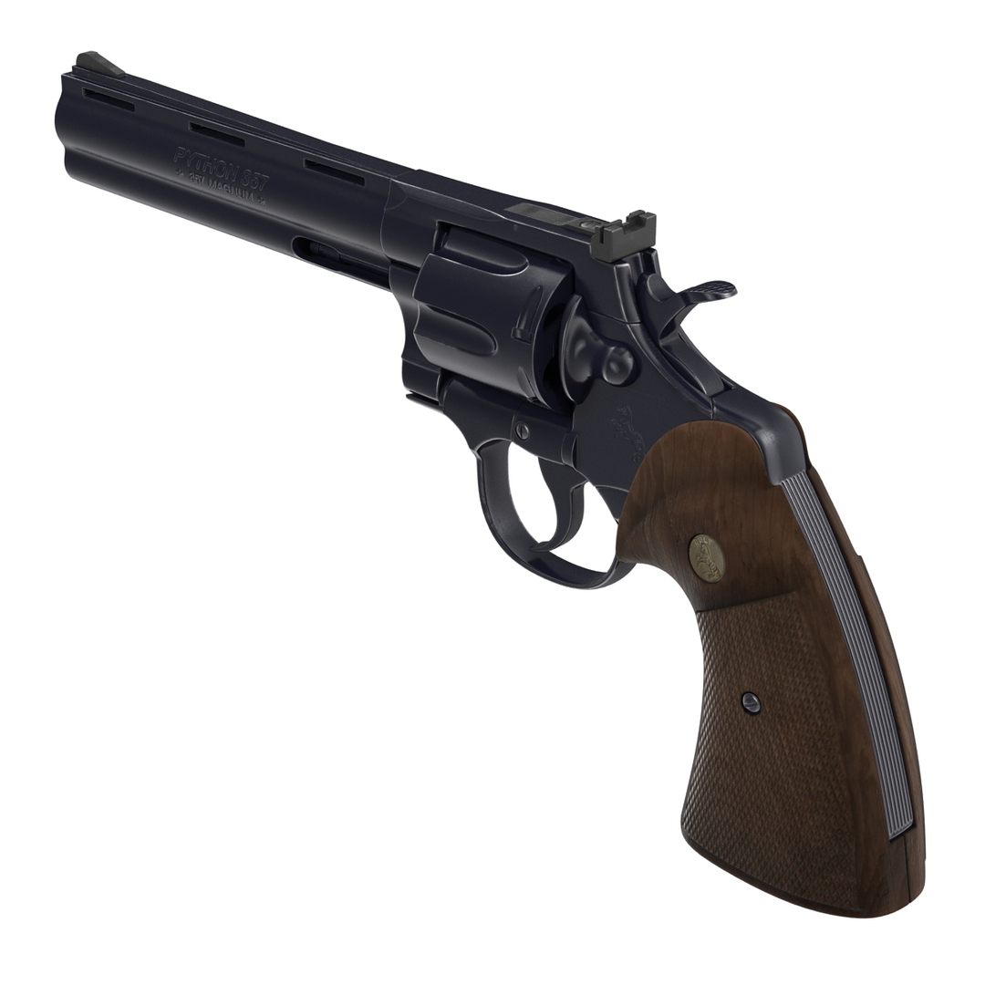 colt python black 3d 3ds