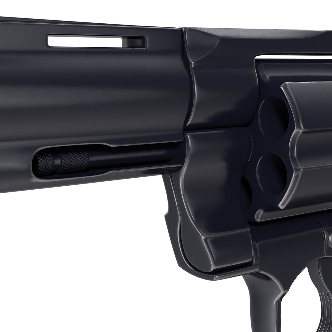 colt python black 3d 3ds