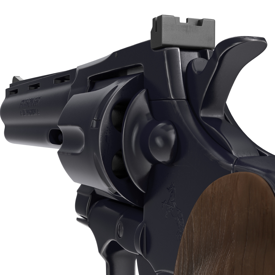 colt python black 3d 3ds