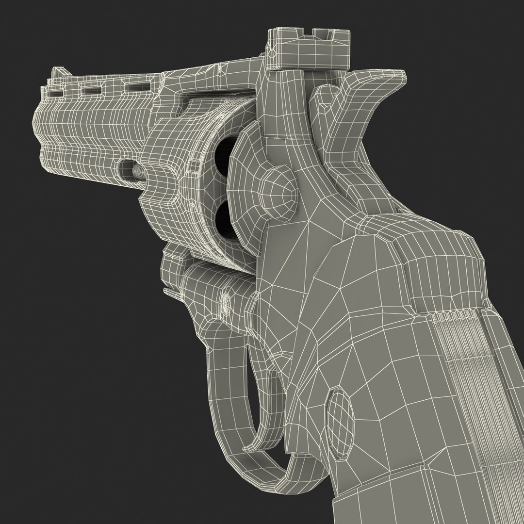 Colt Python Black 3d 3ds