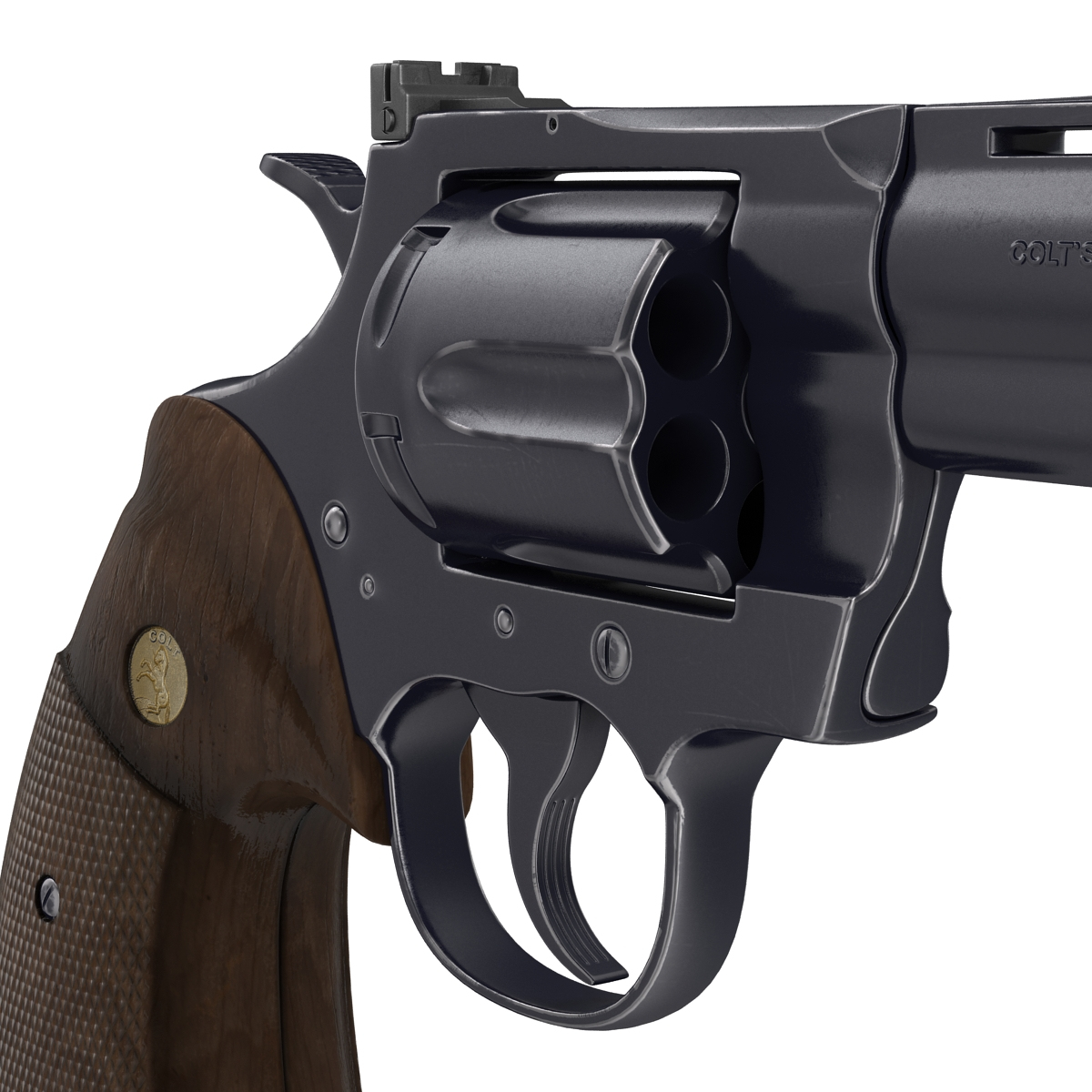 colt python black 3d 3ds