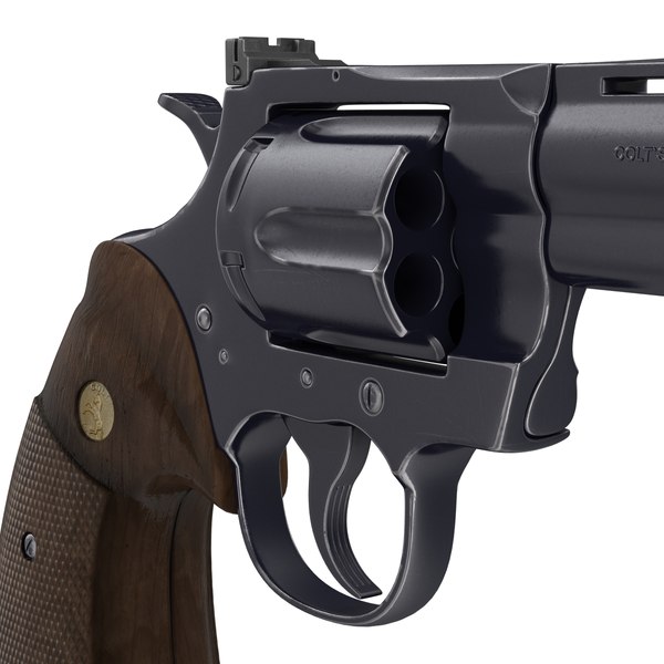 colt python black 3d 3ds