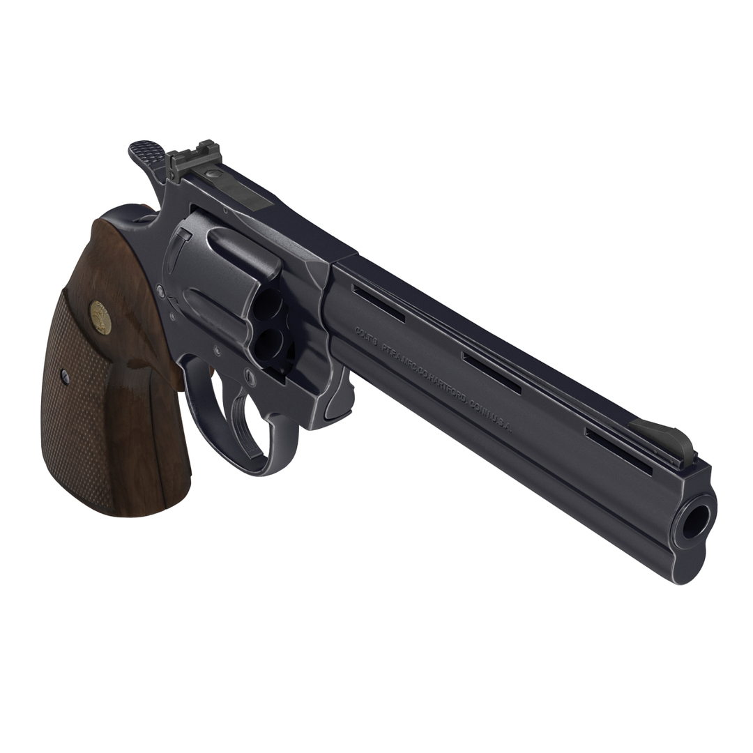 colt python black 3d 3ds