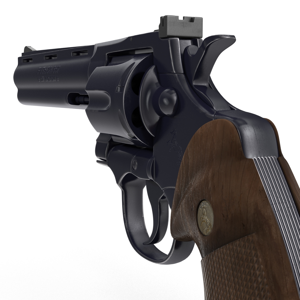 colt python black 3d 3ds