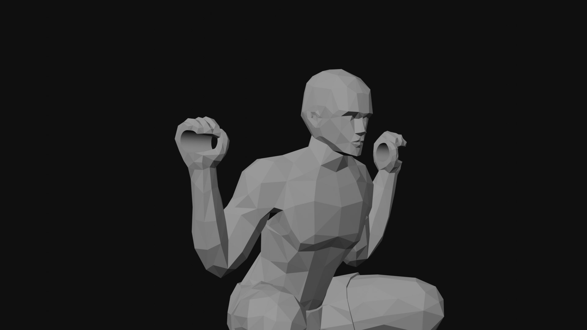 3D Printing LowPoly Squat Pose Male Weightlifter Model - TurboSquid 2199441