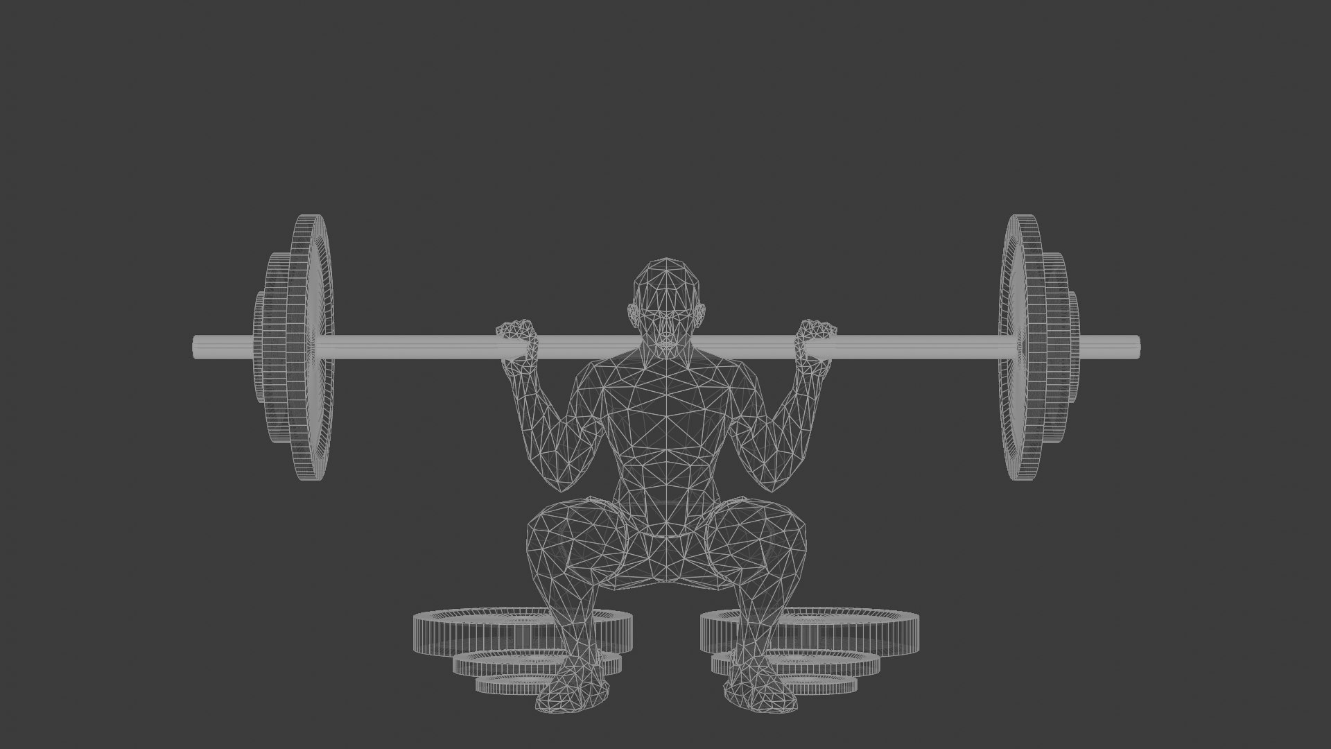 3D Printing LowPoly Squat Pose Male Weightlifter Model - TurboSquid 2199441