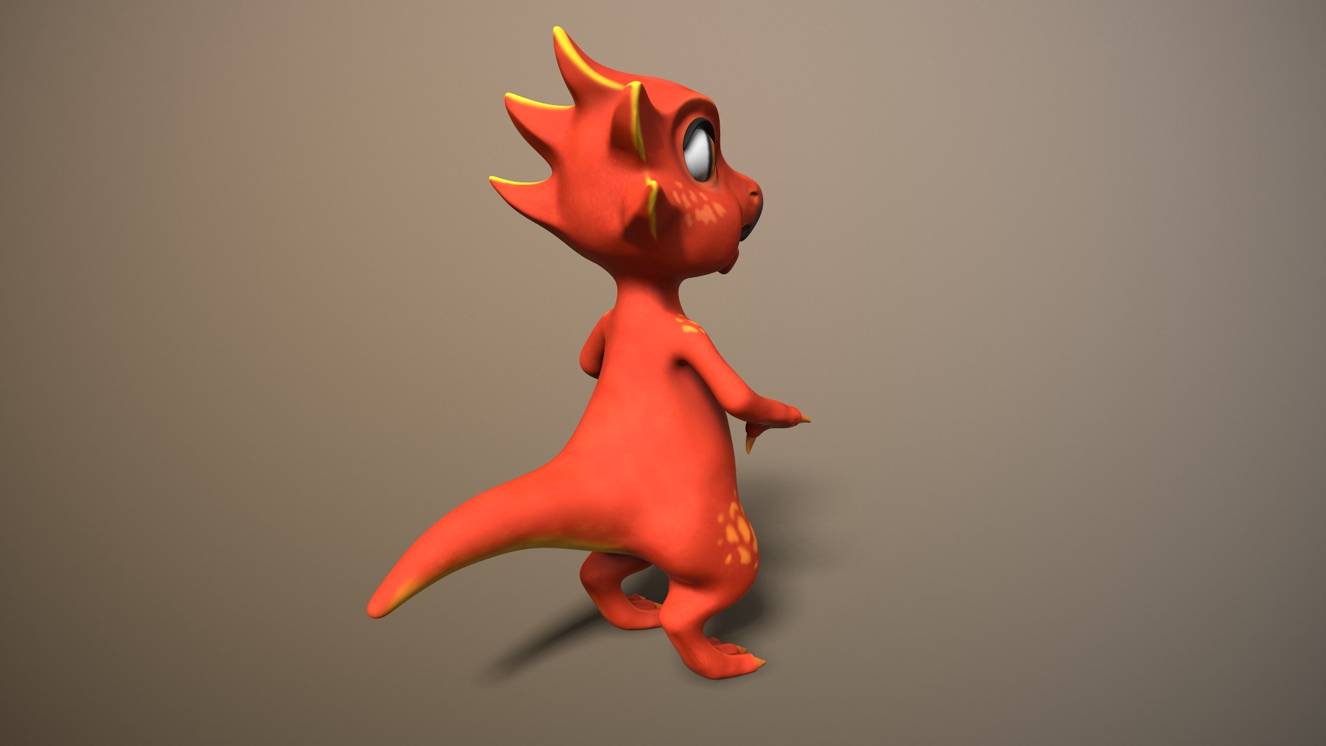 3D Cartoon Ruby Dragon - TurboSquid 1761997