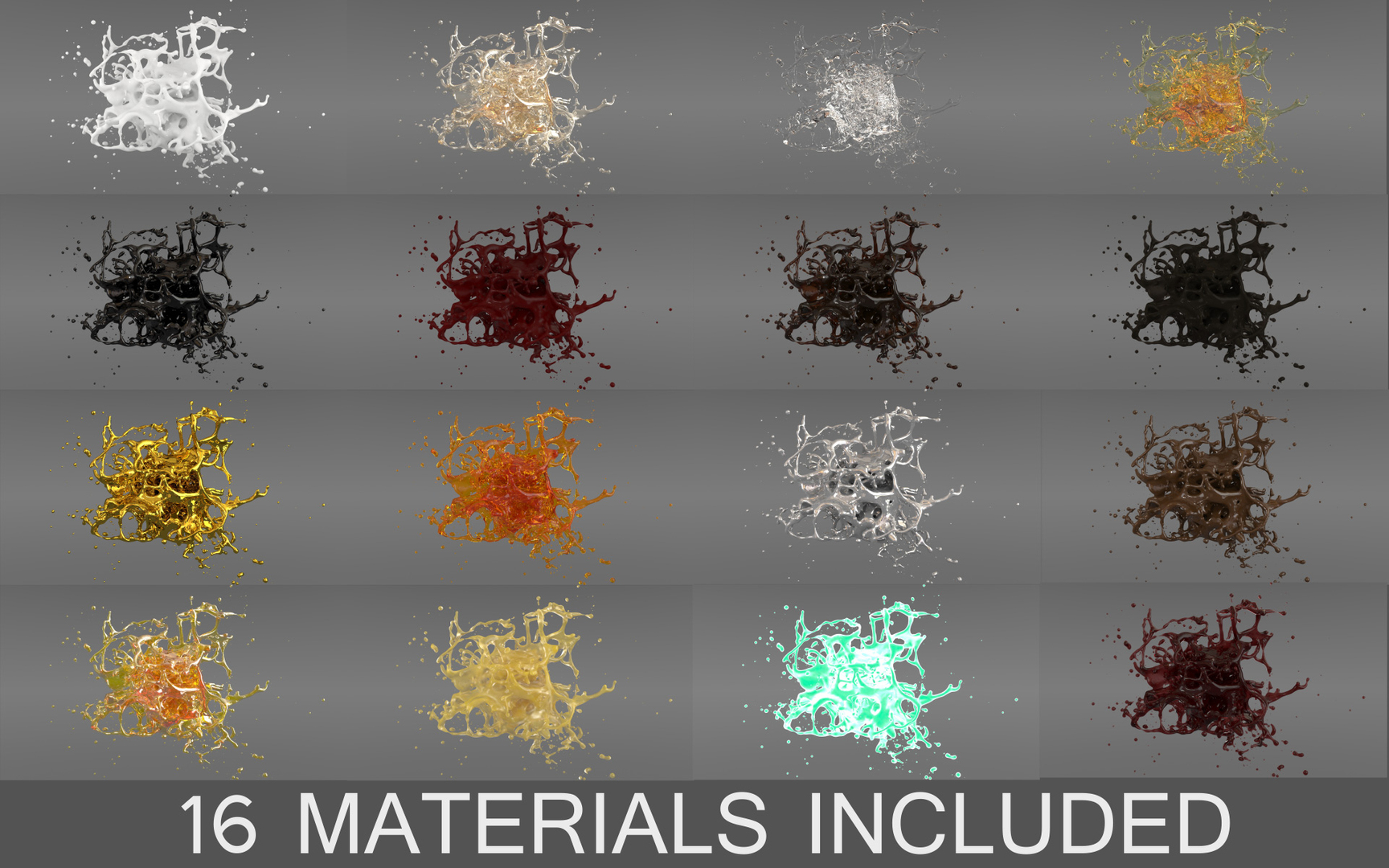 3D liquid splash pack realflow - TurboSquid 1448736