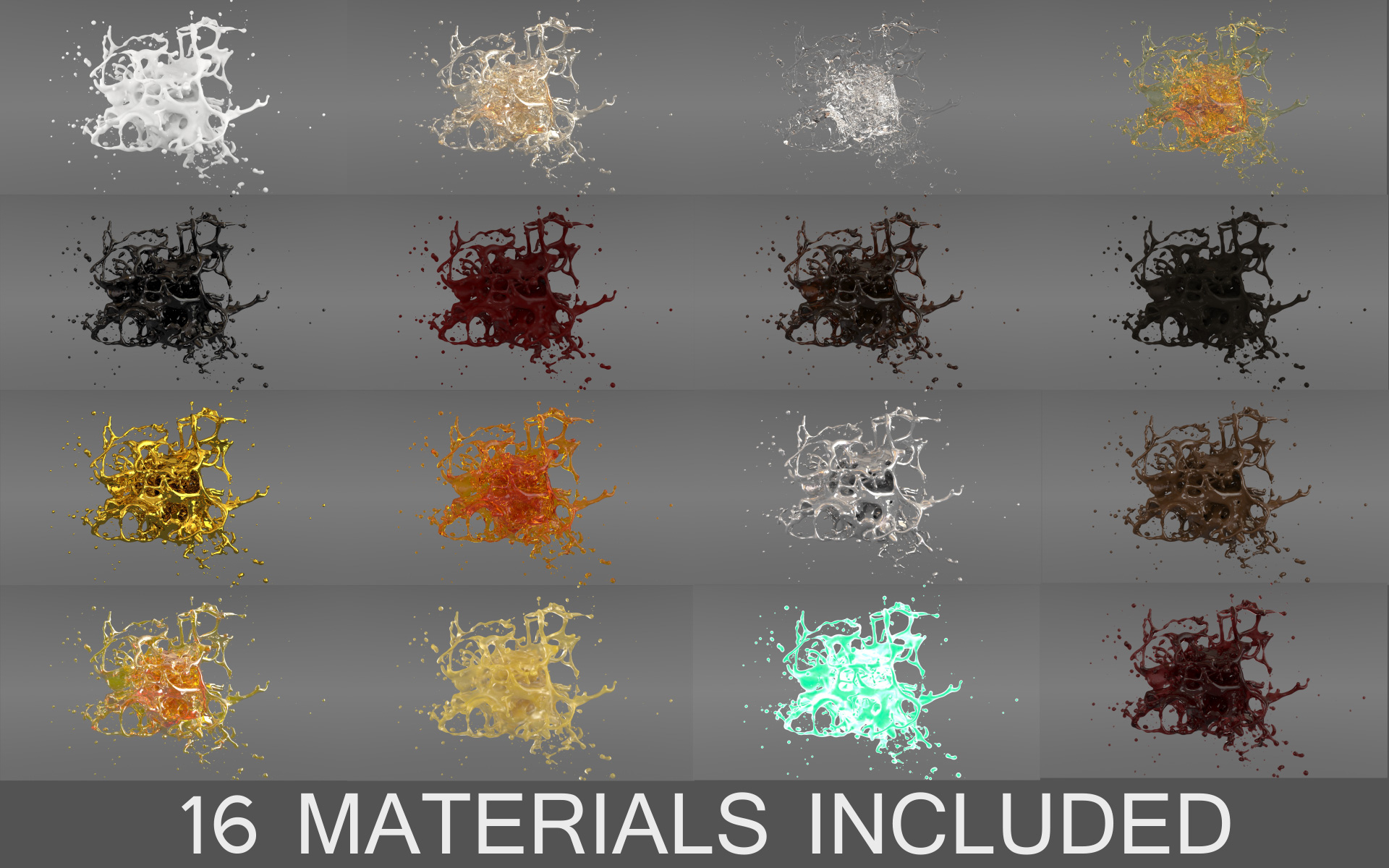 3D liquid splash pack realflow - TurboSquid 1448736