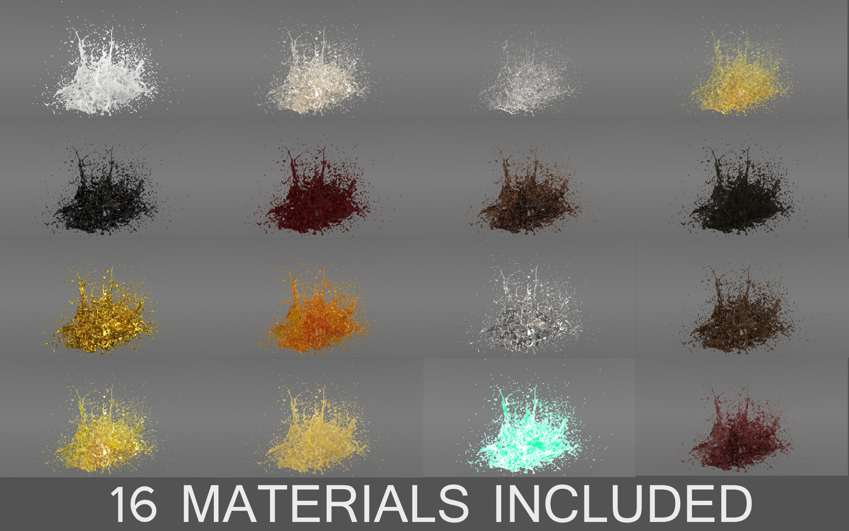 액체 스플래시 팩 리얼 플로우 3D 모델 - TurboSquid 1448736