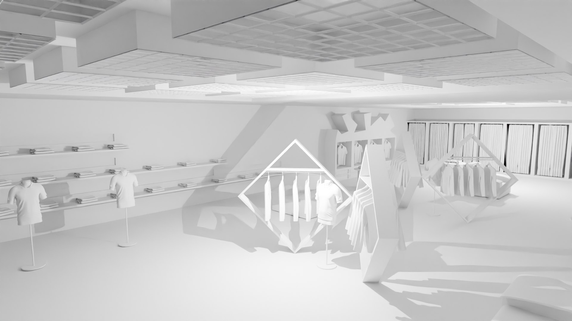 Clothing Store Interior Model - TurboSquid 2157411