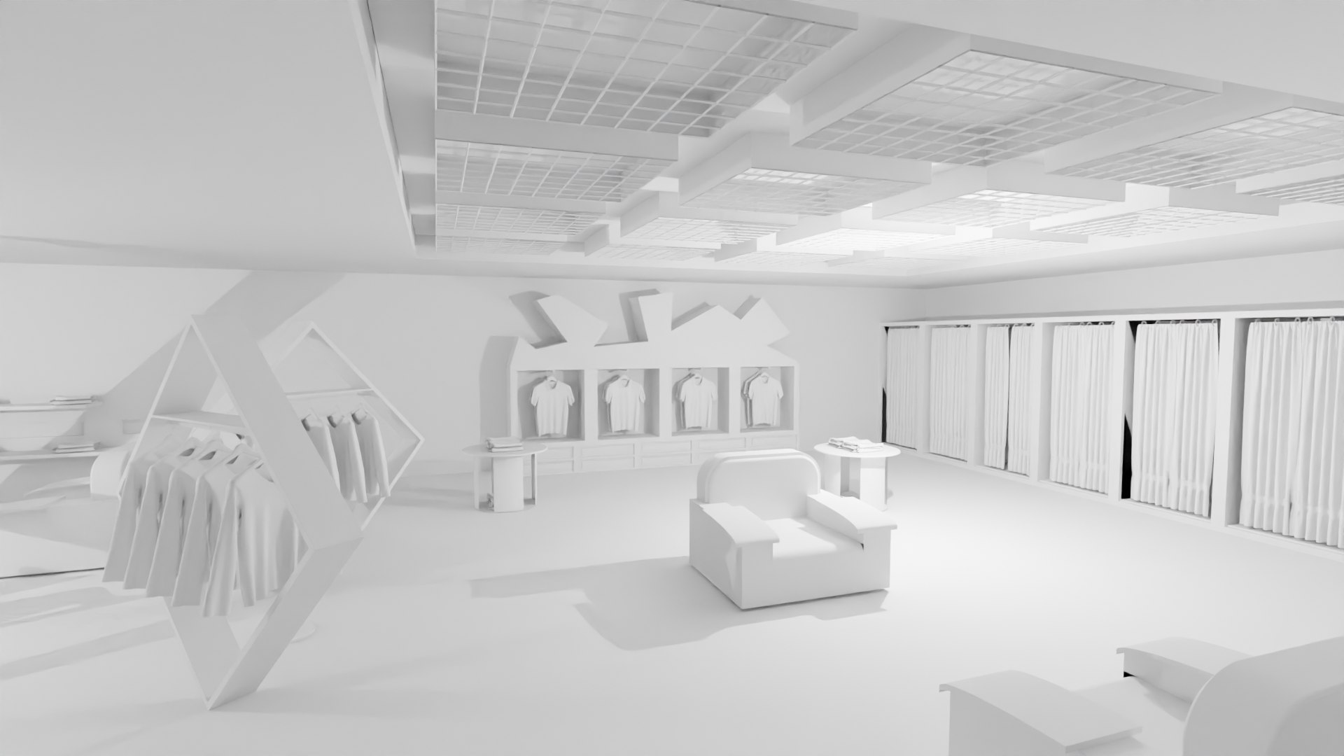 Clothing Store Interior Model - TurboSquid 2157411