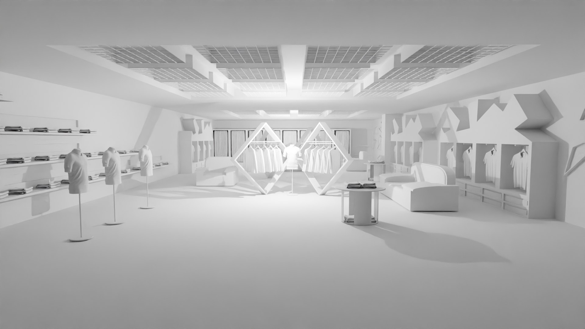 Clothing Store Interior Model - TurboSquid 2157411