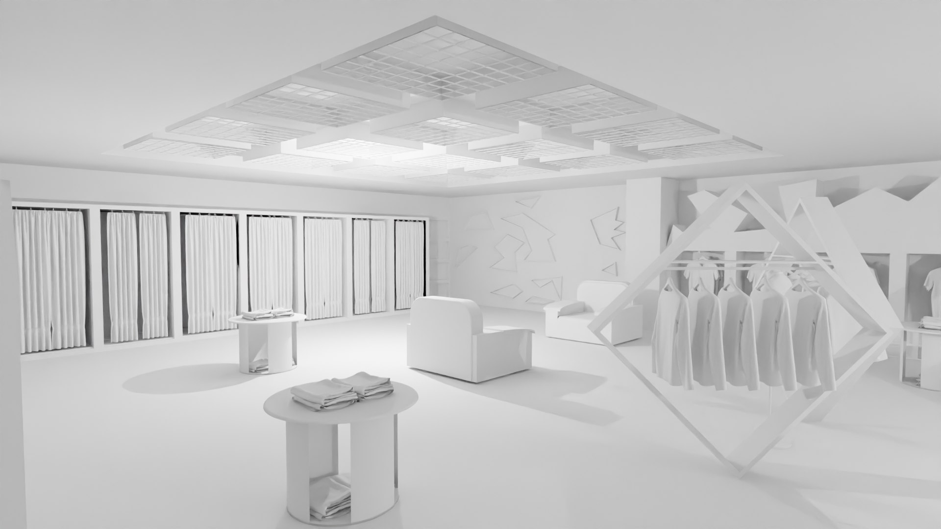 Clothing Store Interior Model - TurboSquid 2157411