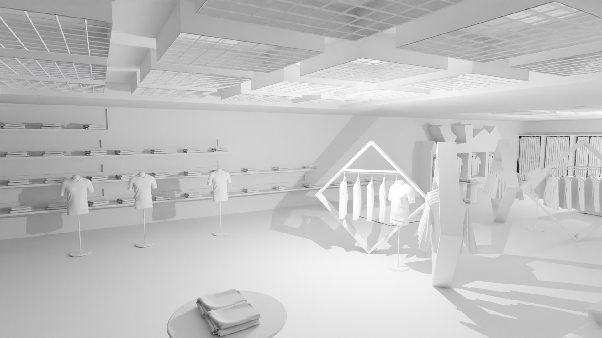 Clothing Store Interior Model - TurboSquid 2157411