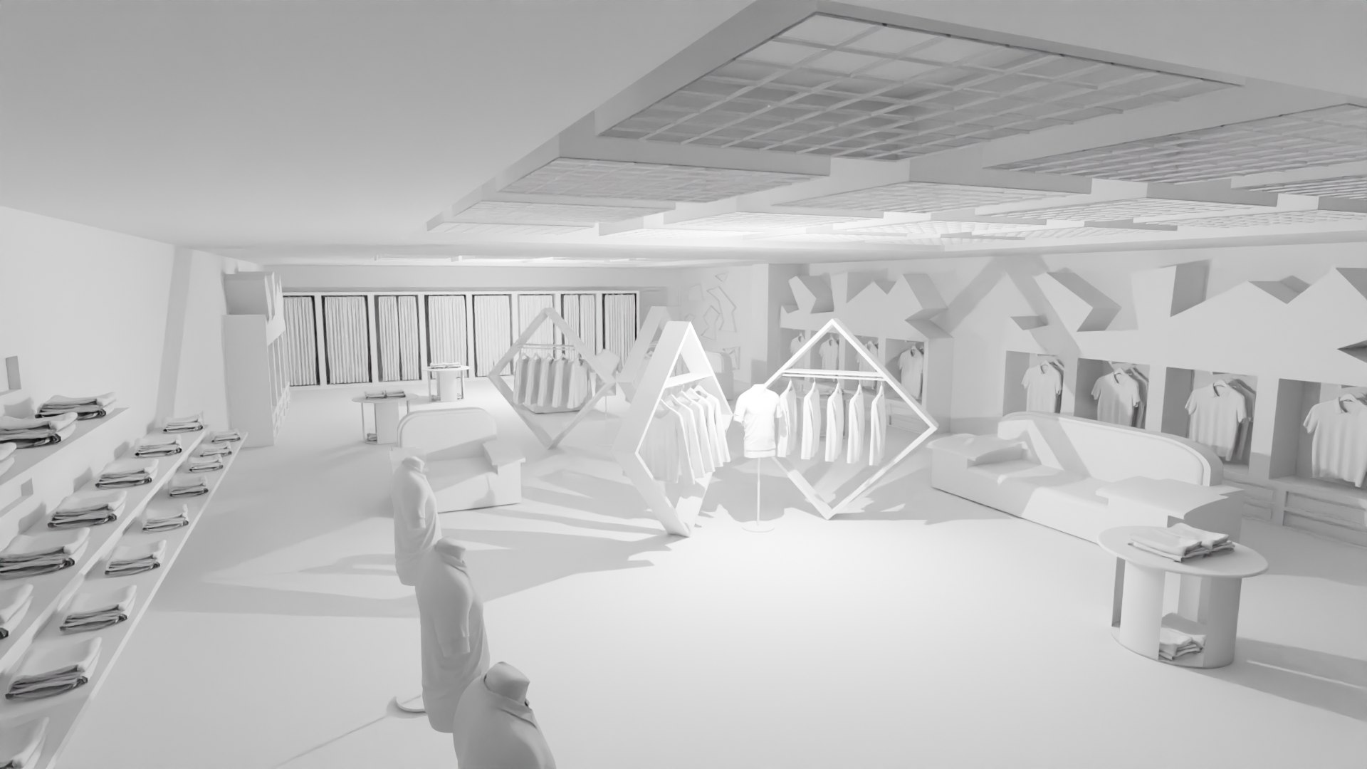 Clothing Store Interior Model - TurboSquid 2157411