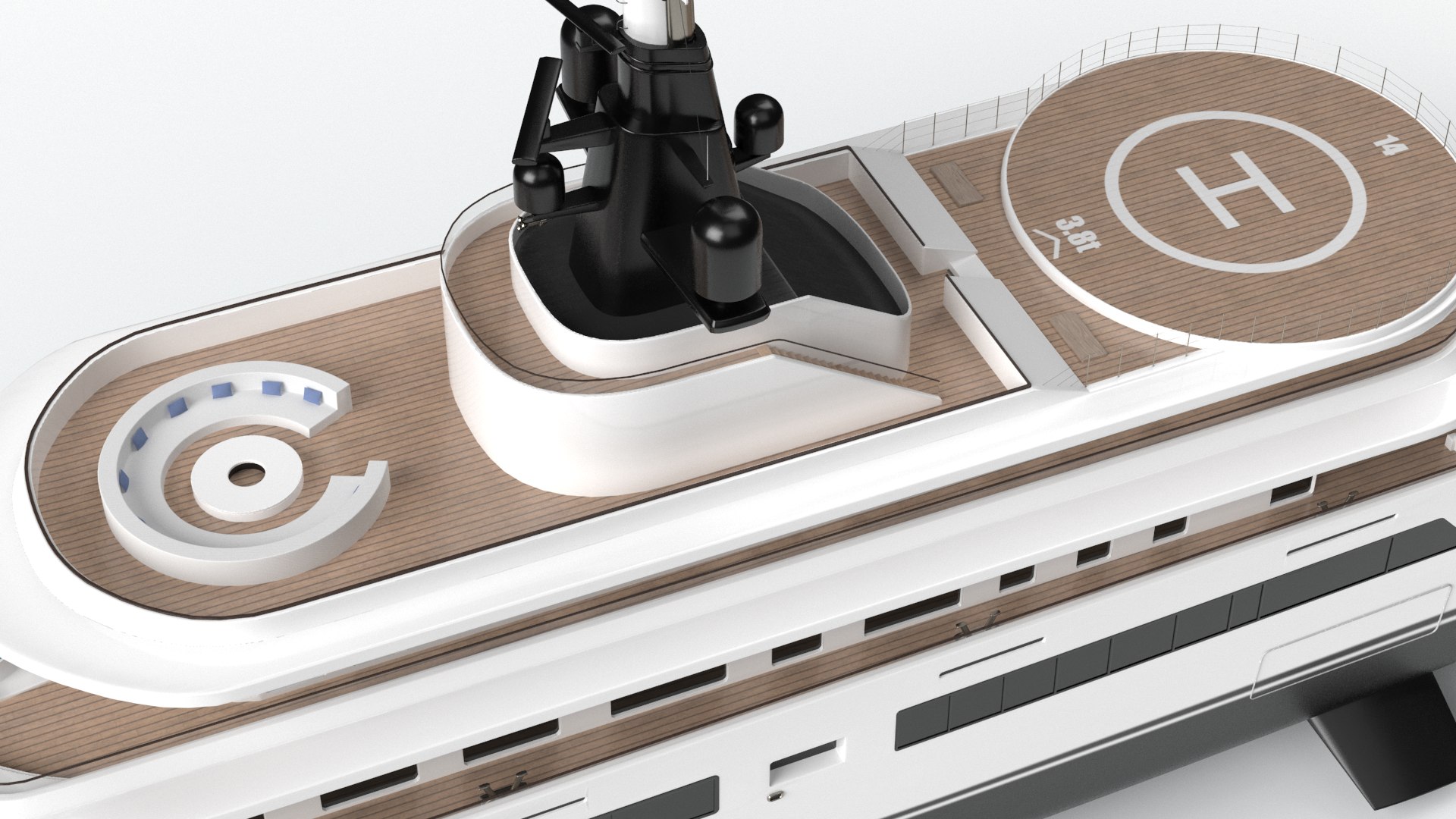 3D Alabama Superyacht Night Scene - TurboSquid 2206571