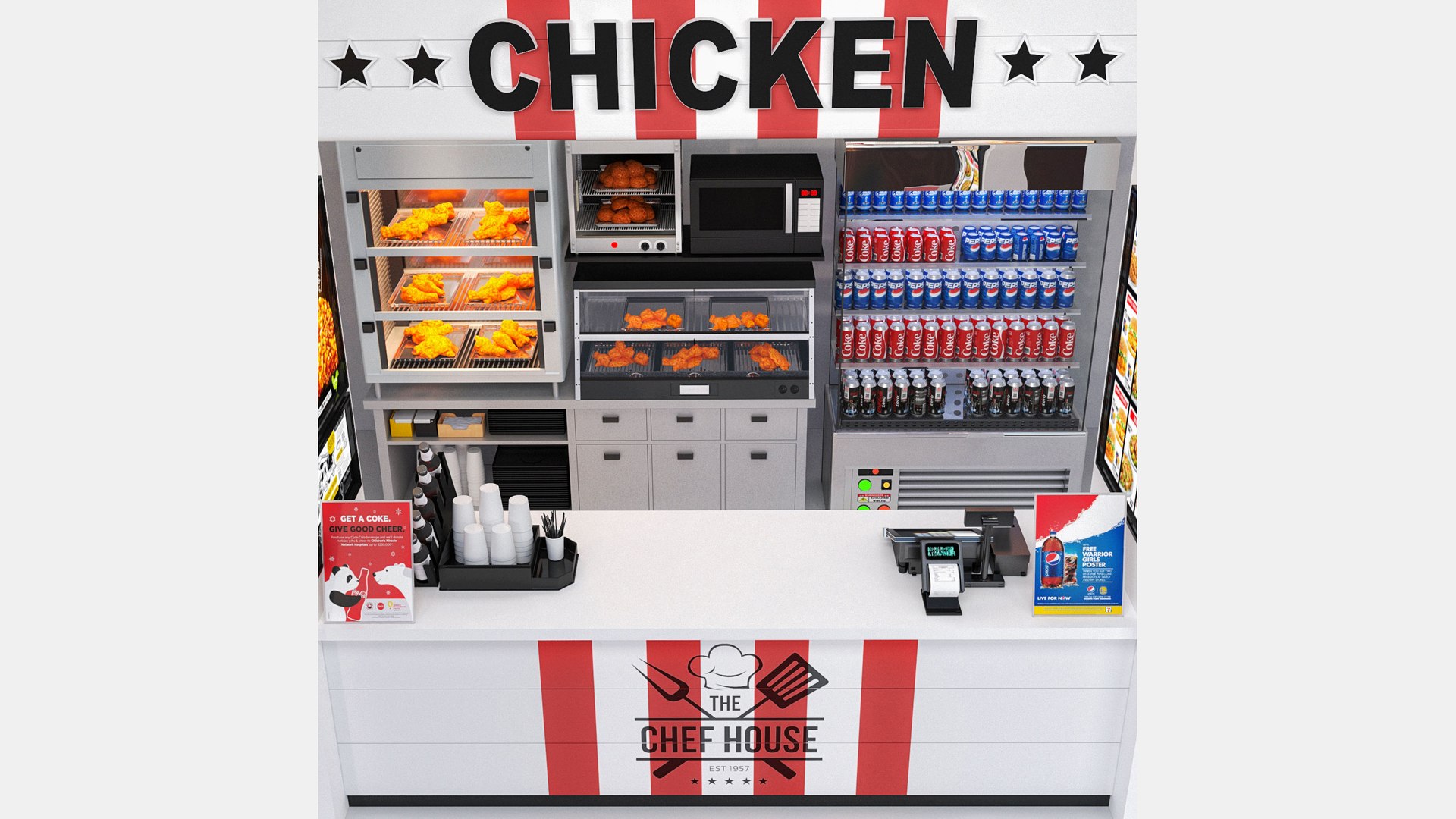 3D Fastfood And Coffee Shop Collection Model - TurboSquid 1876986