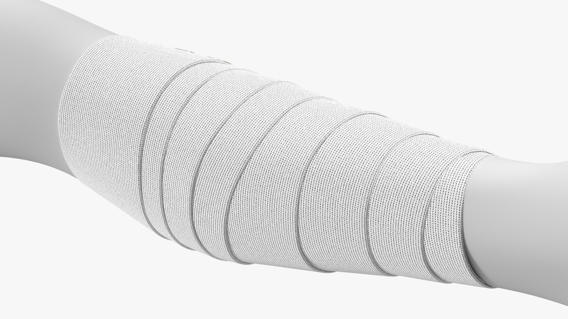 3D Model Elastic Bandage White With Clamps Wrapped Around Leg On ...