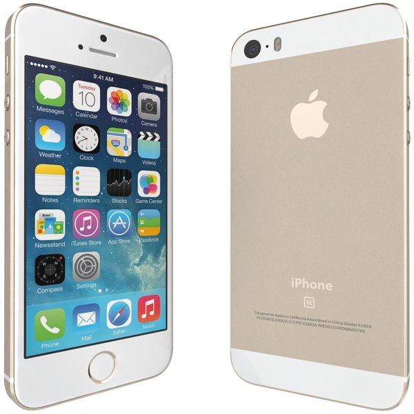 apple iphone se gold 3d model
