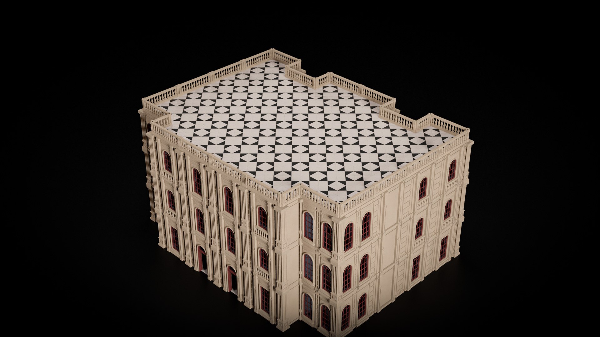 CLASSIC EUROPEAN KITBASH 05 MODULAR BUILDING WITH INTERIOR Model ...