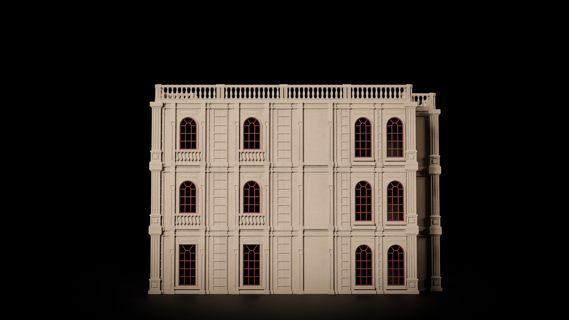 CLASSIC EUROPEAN KITBASH 05 MODULAR BUILDING WITH INTERIOR Model ...