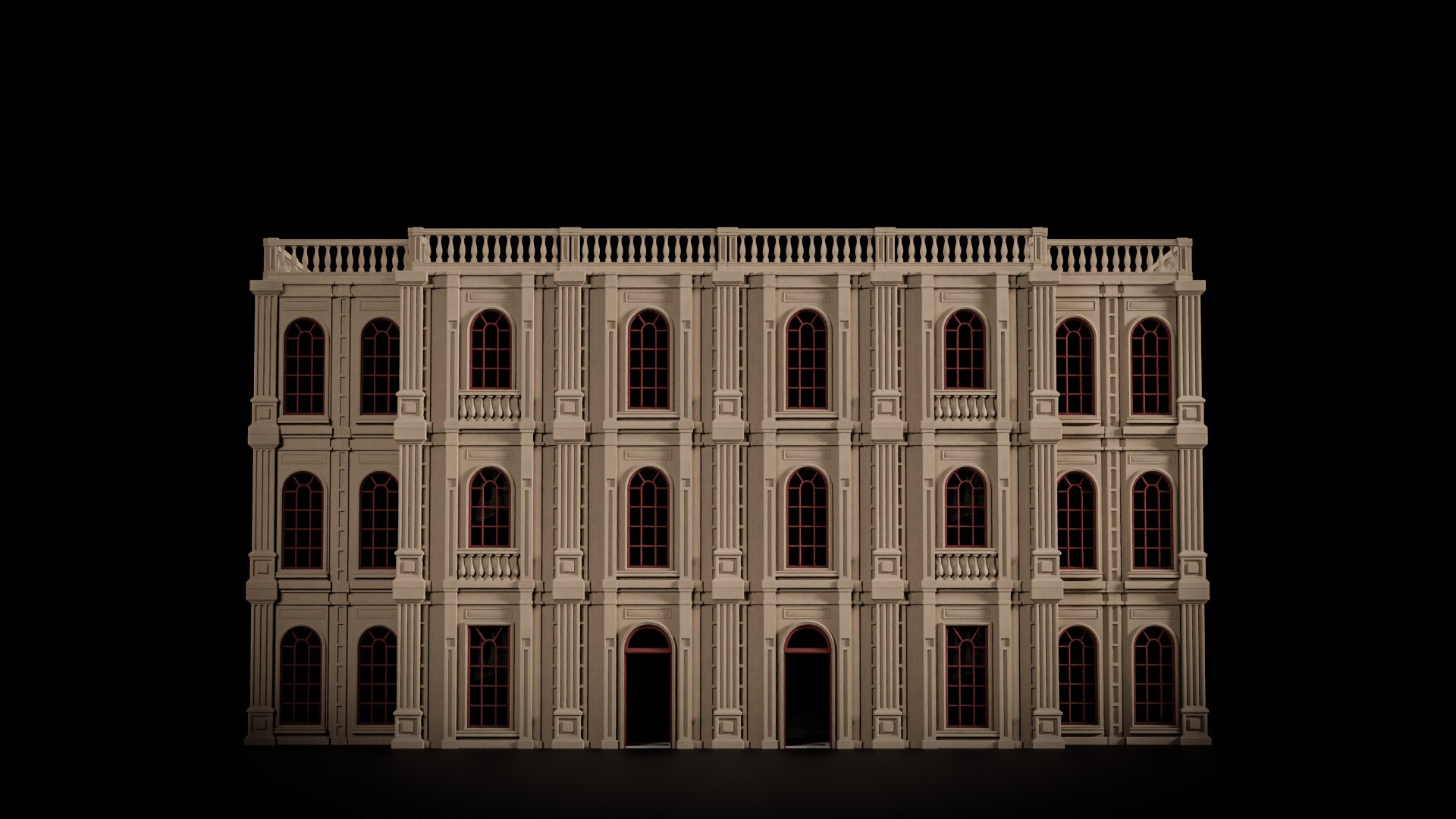 CLASSIC EUROPEAN KITBASH 05 MODULAR BUILDING WITH INTERIOR Model ...