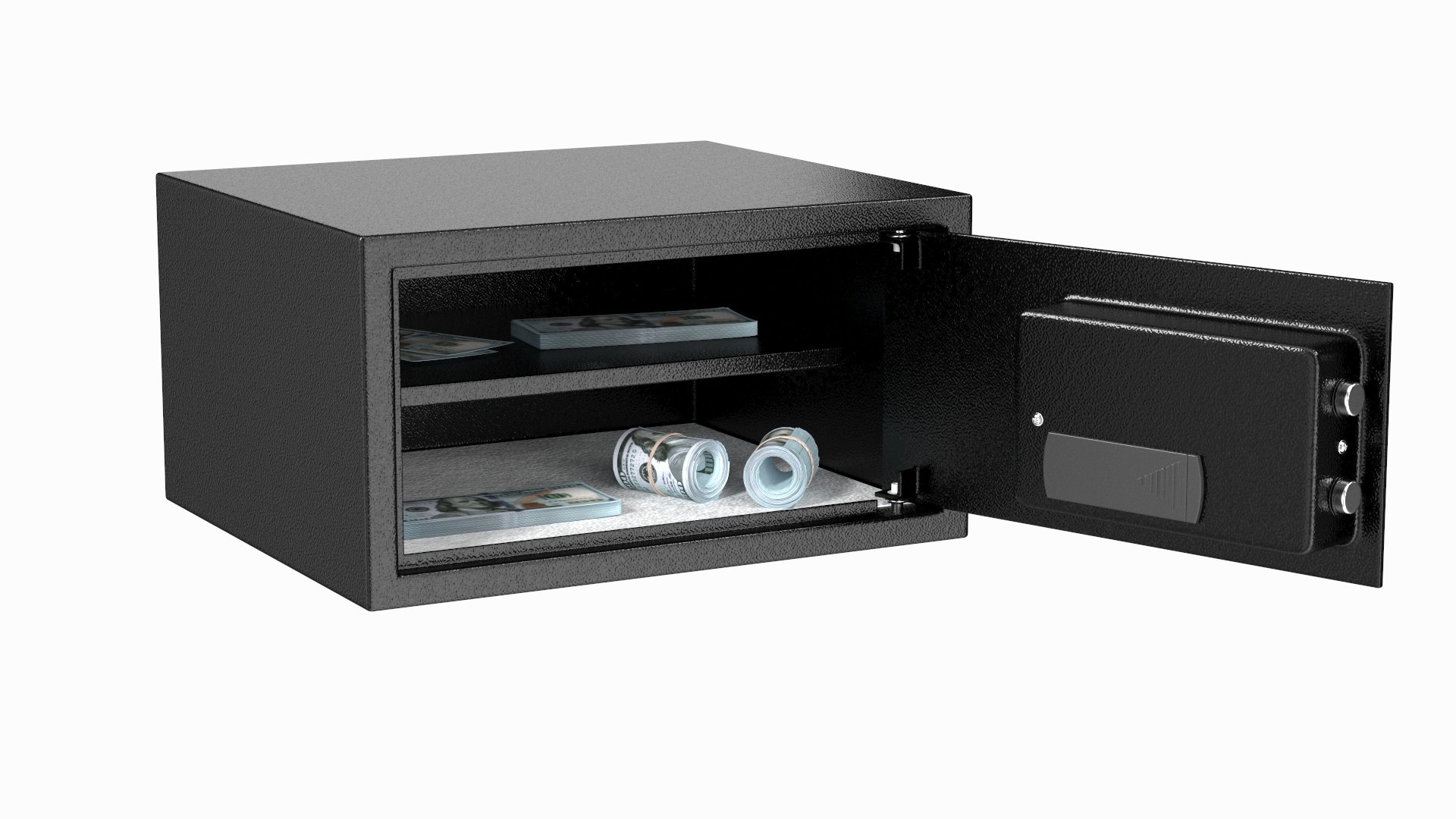 3D Digital safe with money model - TurboSquid 2063613