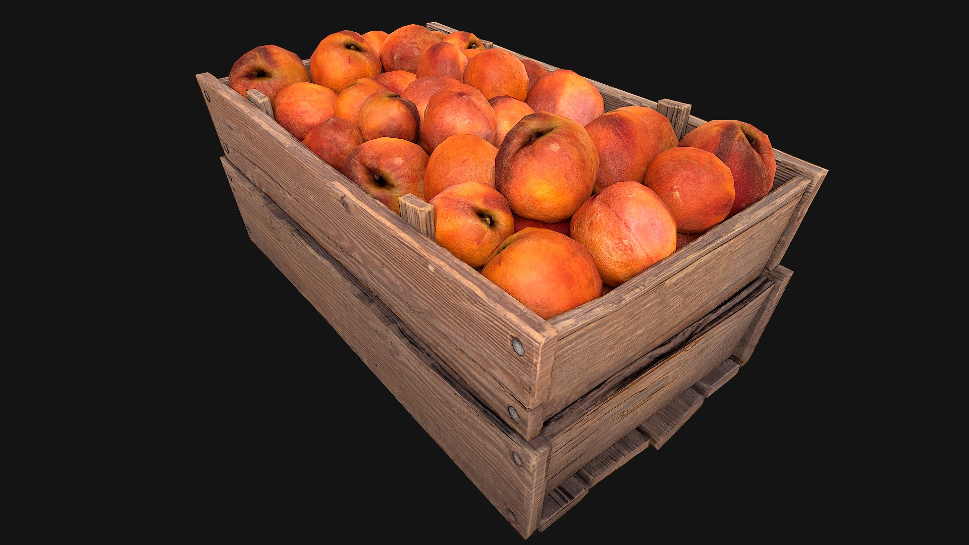 Peaches Crate Stand Box 3D model - TurboSquid 1929062