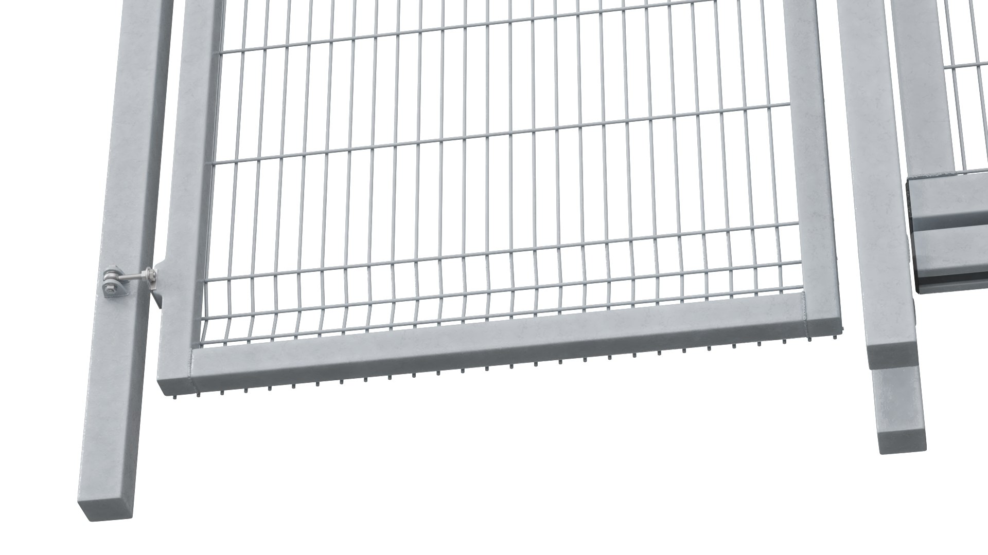 Industrial Rolling Gates With Fence Model - TurboSquid 2344097