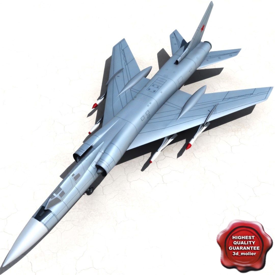 3dsmax Tupolev Tu-128 Fiddler Fighter