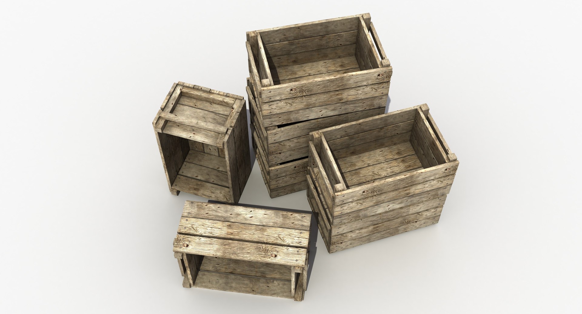 3d Wooden Crate Model