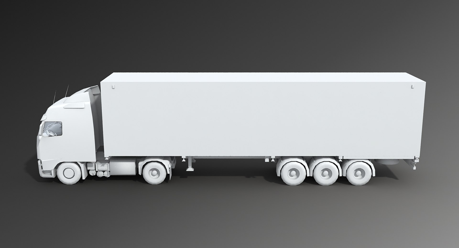 Intermodal Container Truck 3d Model