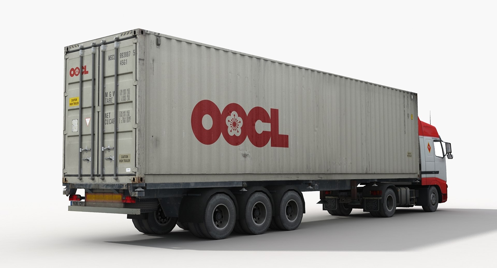 Intermodal Container Truck 3d Model